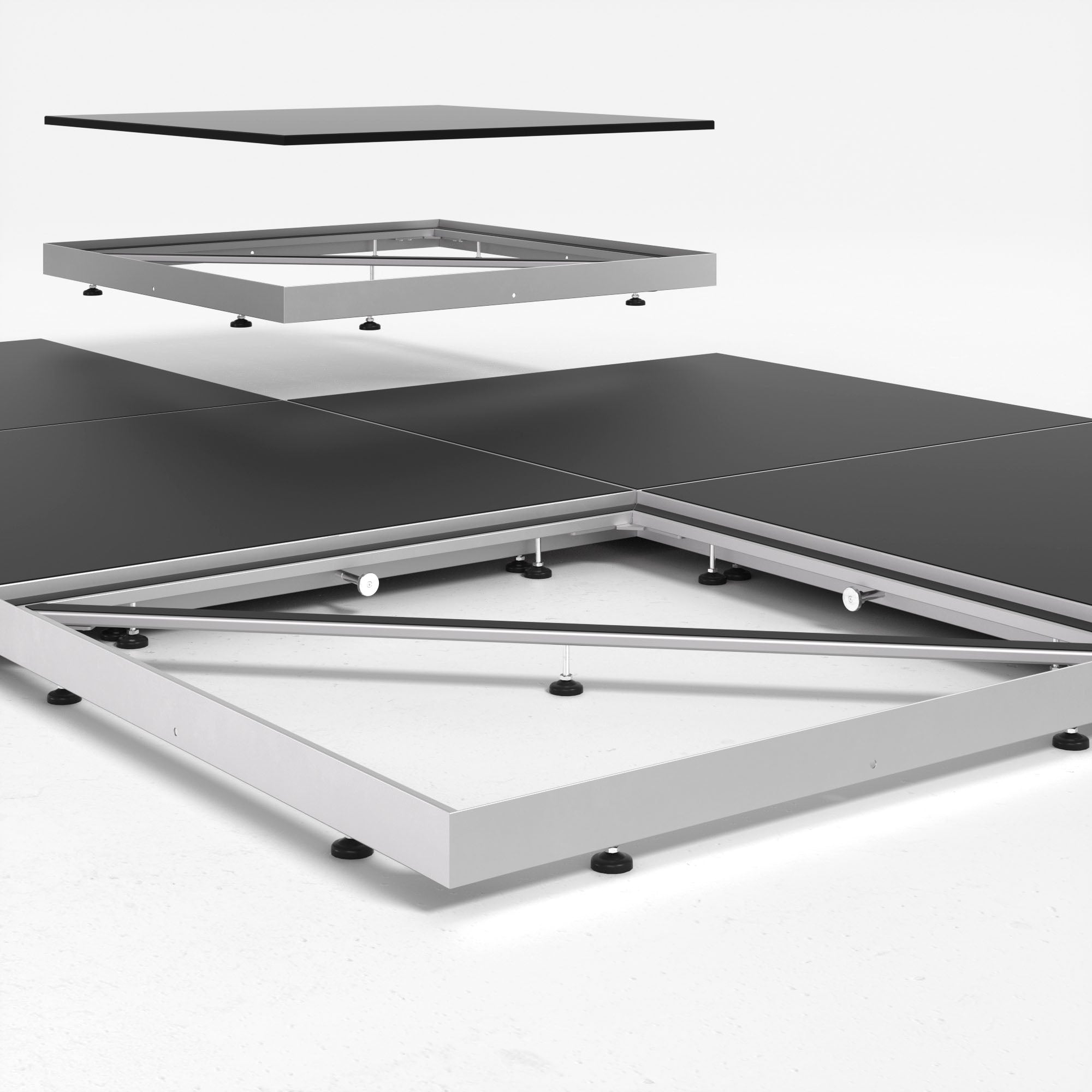 Modular exhibition flooring for flexible and appealing booth design ...