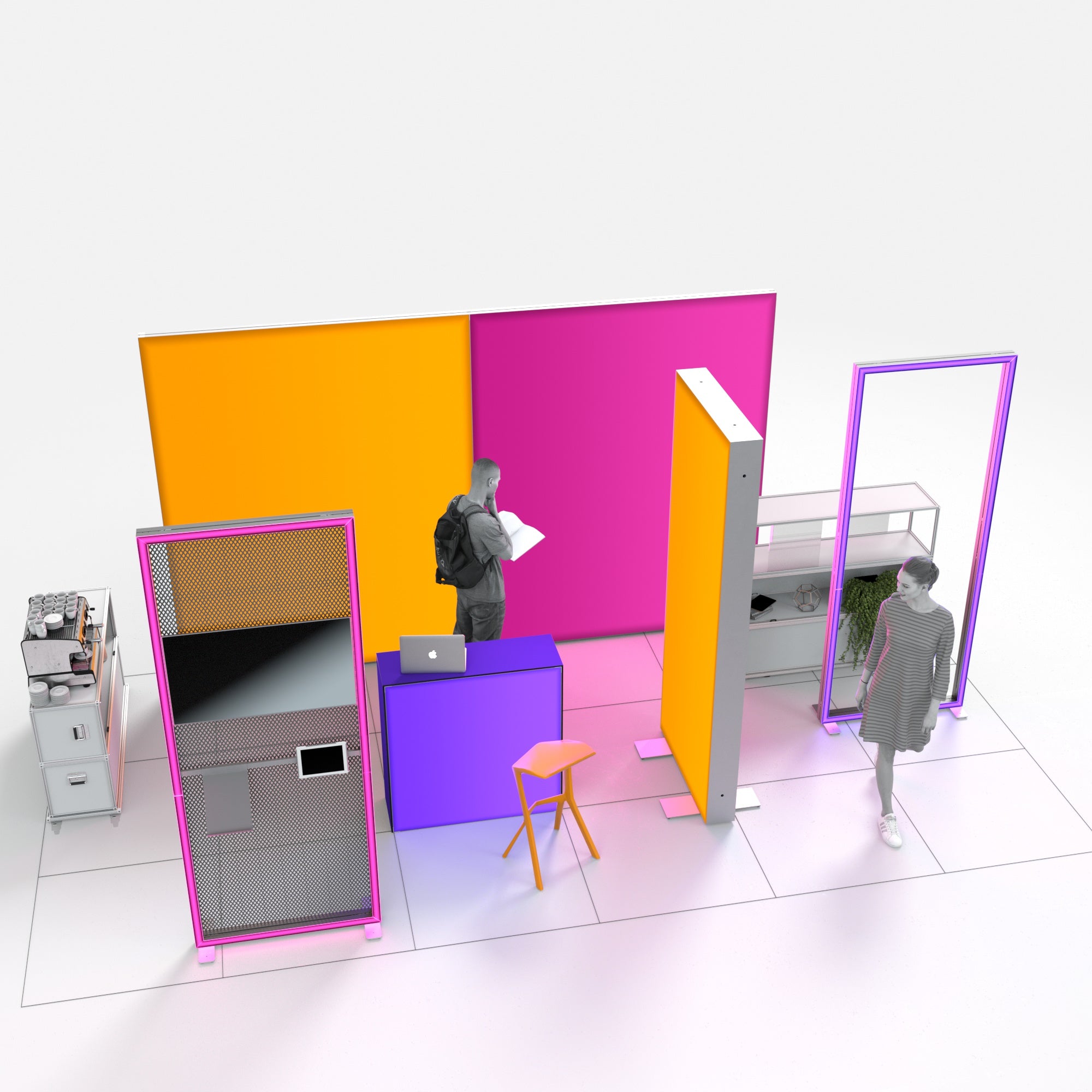 Messestand David | Flexible trade fair, dialogue, and promotion stand ...